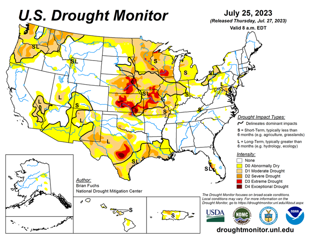 Drought Worsened in the Northwest & Upper and Lower Mississippi River ...